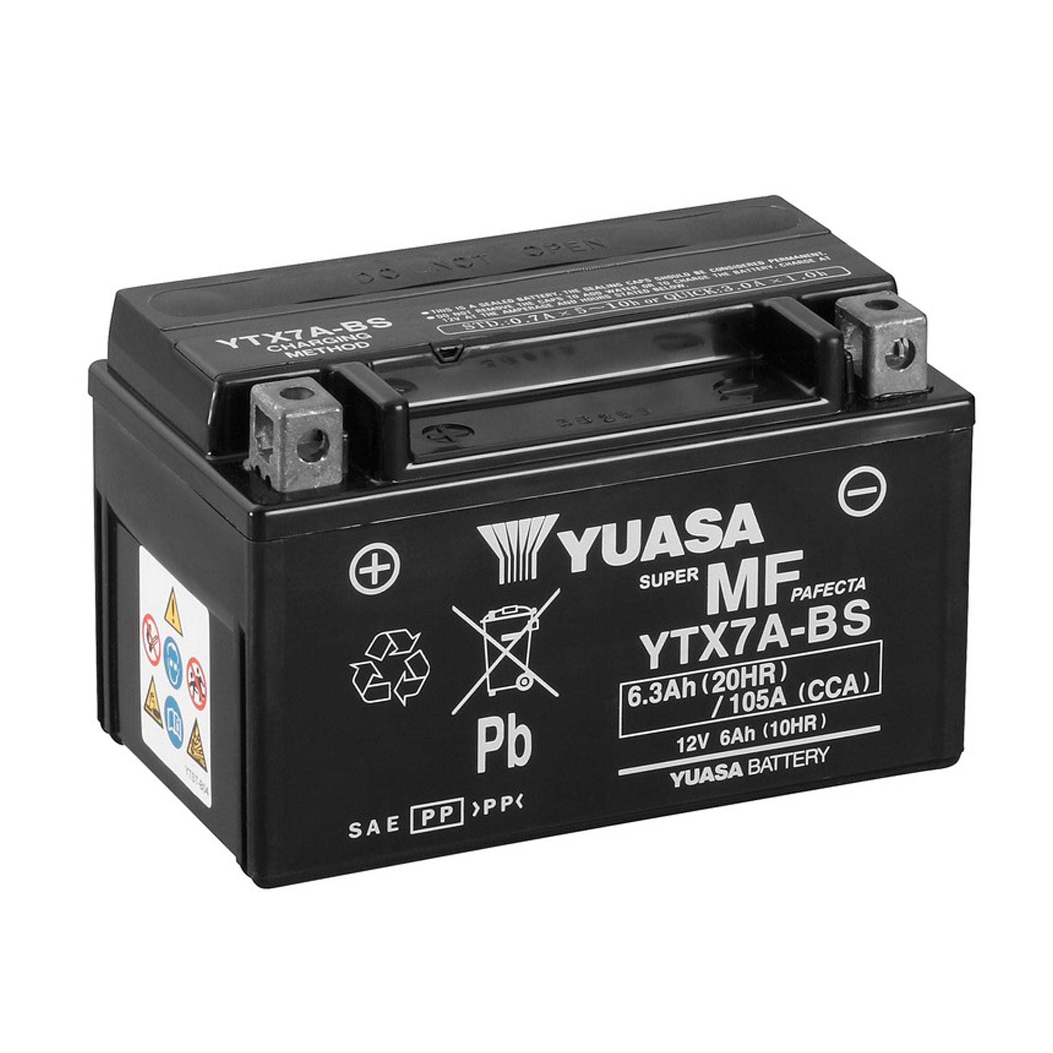 Yuasa YTX7A-BS / YTX7A 12V Maintenance Free Battery | Arnold Clark Autoparts