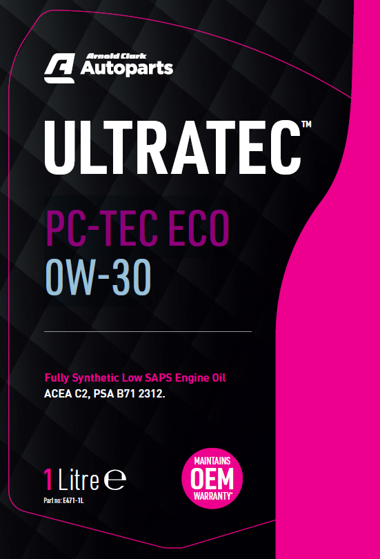 Ultratec PC-TEC ECO 0W-30 1 Litre - E471-1L | Arnold Clark Autoparts