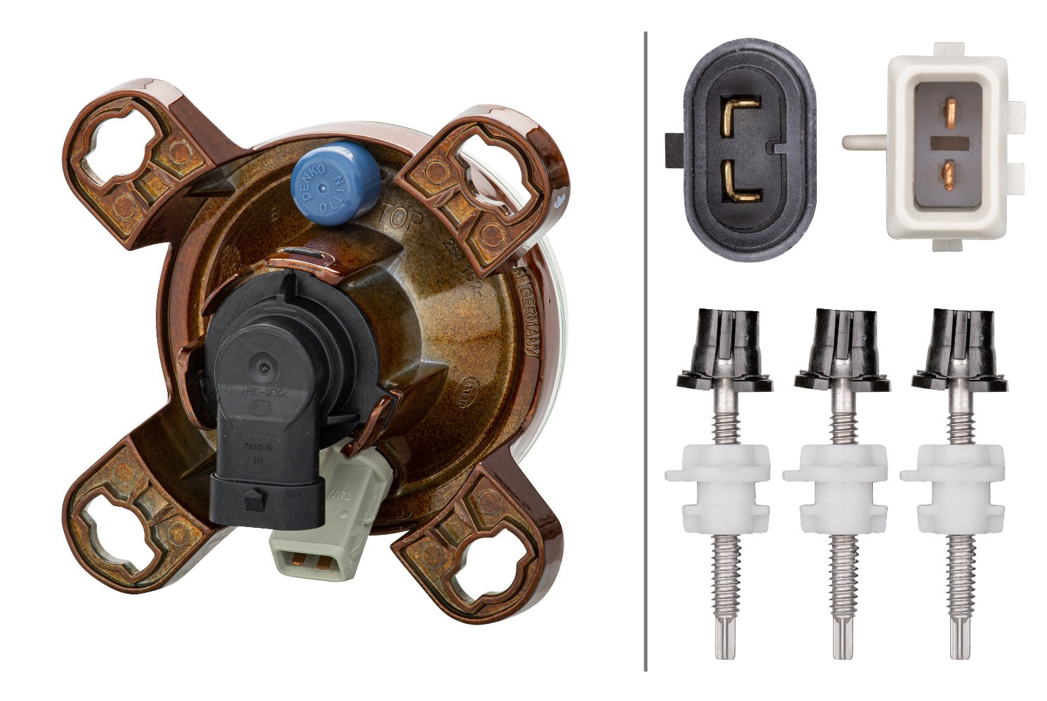 HELLA 1ML 247 042-027 Halogen/DE-Headlight - 90mm Performance - 12V ...