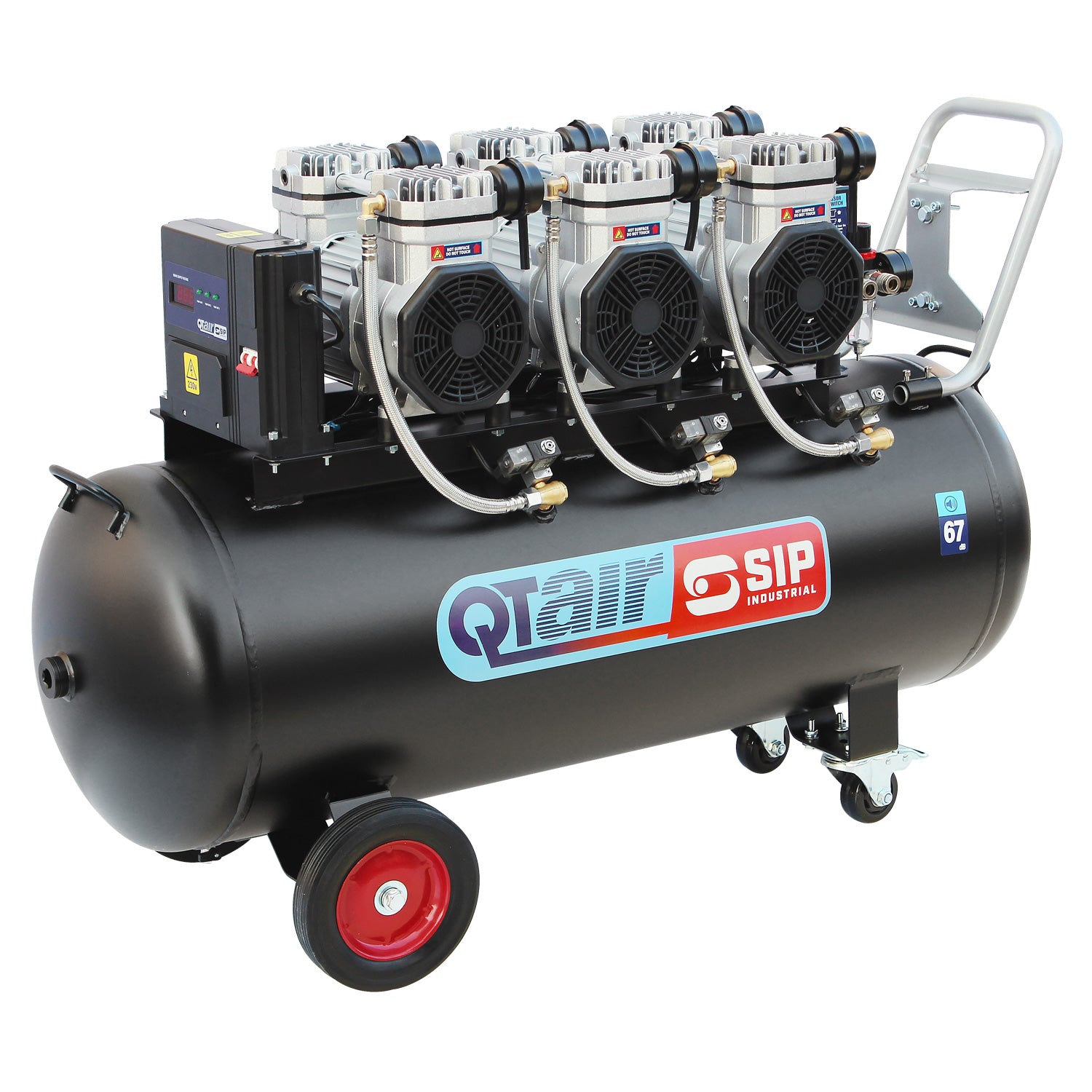 SIP QT AIR DD 4.5hp 150ltr Ultra Low Noise Oil-Free Direct Drive ...
