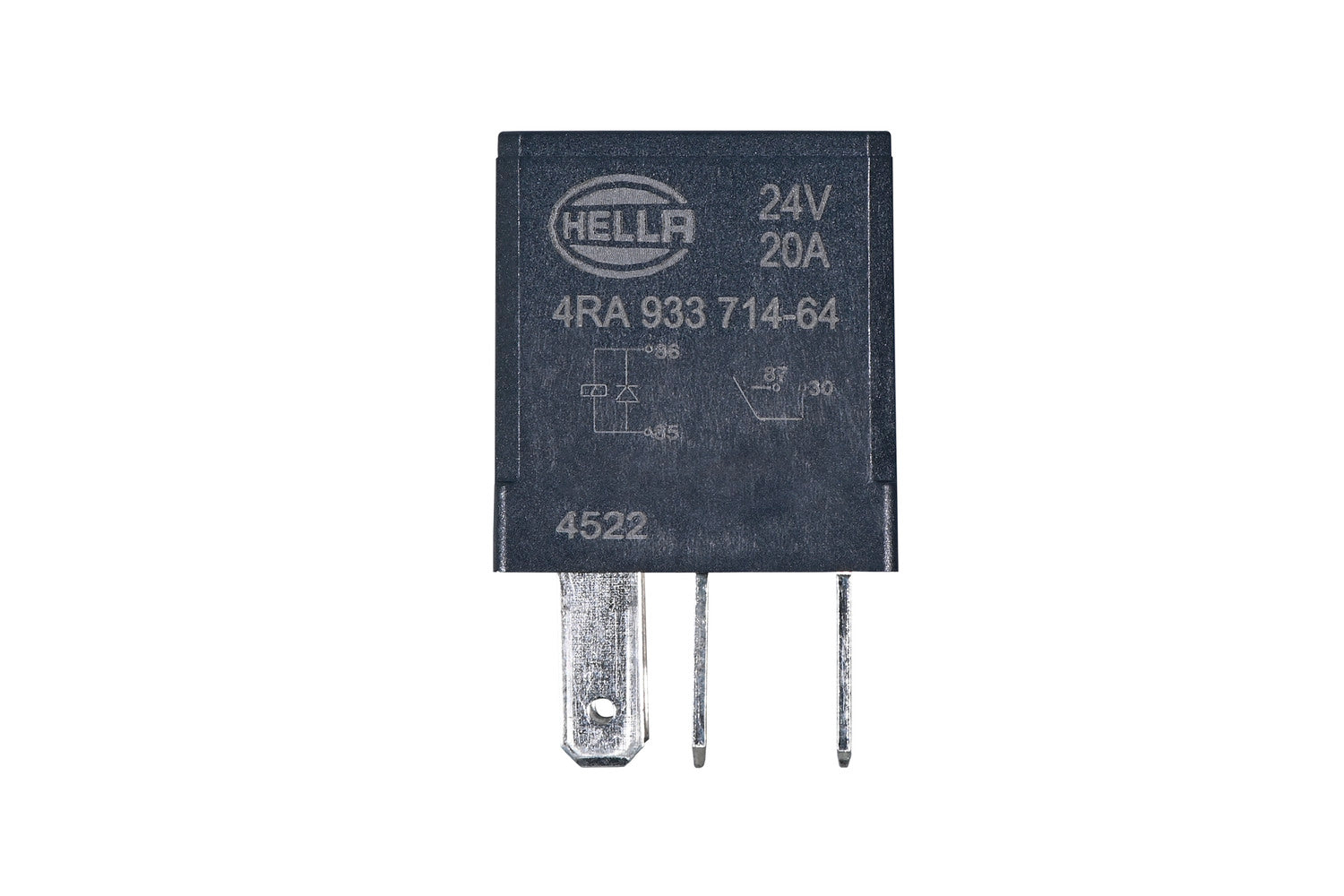 "HELLA 4RA 933 714-671 Relay, main current - 24V - 4-pin connector ...