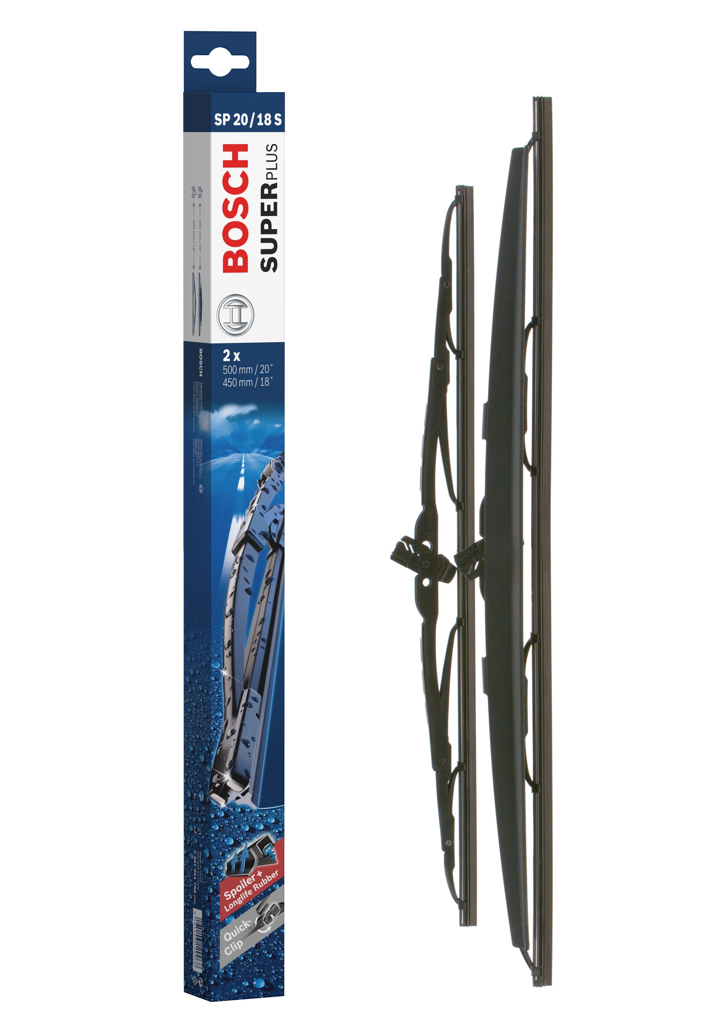 Bosch Wiper Blade Super Plus Spoiler SP20/18S, 500mm/450mm ? set of ...