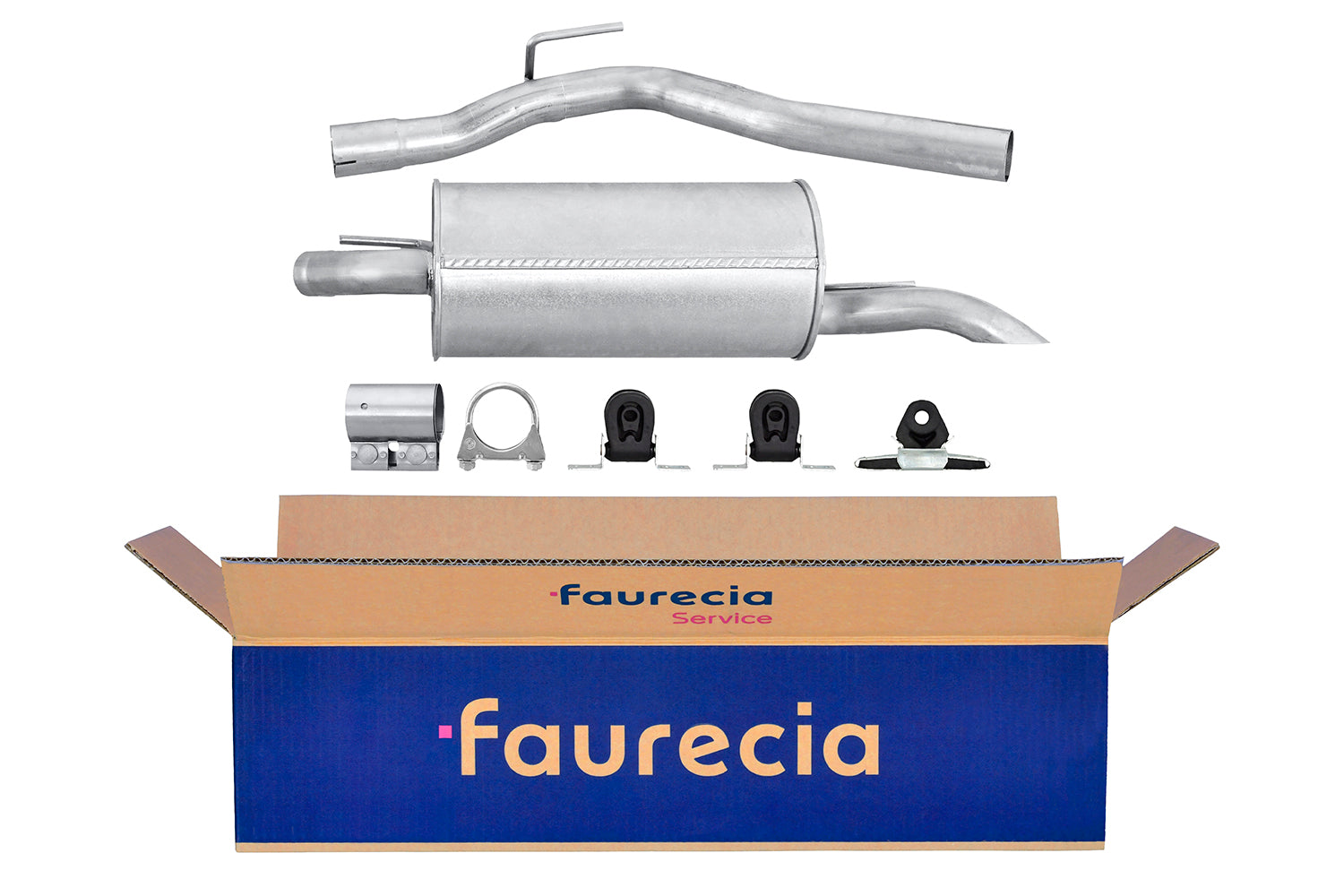 FAURECIA 8LD 366 036-681 Rear Muffler - Easy2Fit« Kit - fits VW CADDY ...