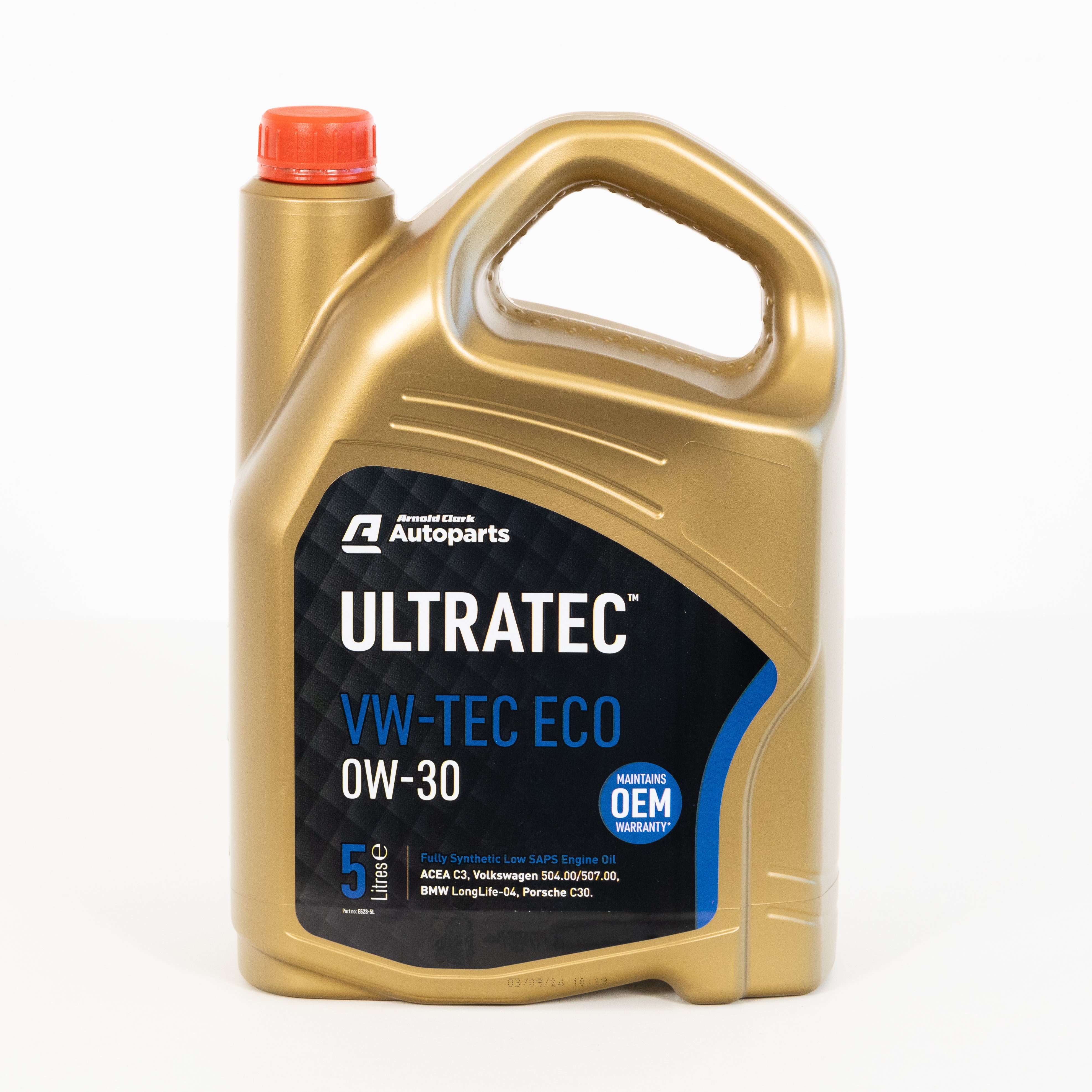 Ultratec VW-TEC ECO 0W30 - 5 Litre Engine Oil| Arnold Clark Autoparts