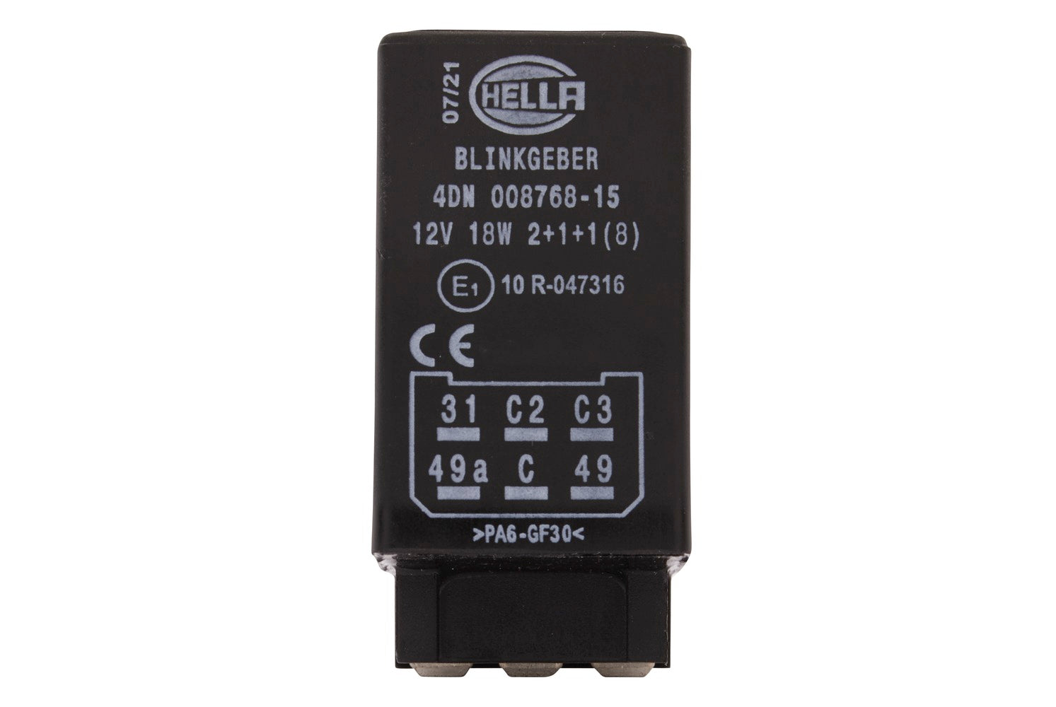 HELLA 4DN 008 768-167 Flasher Unit - 12V - 6-pin connector | Arnold ...