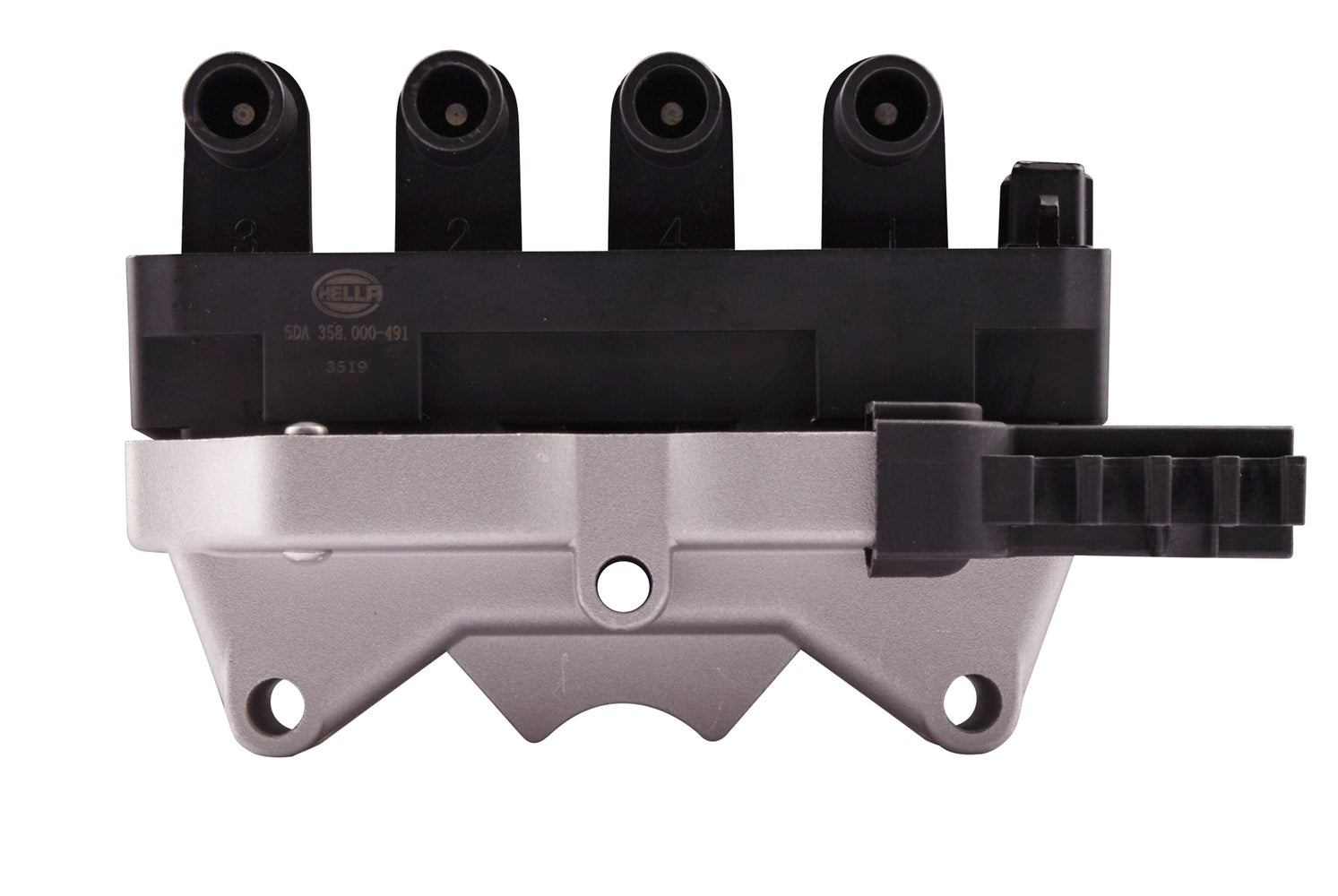 HELLA 5DA 358 000-581 Ignition Coil - 12V - 4-pin connector - Bolted ...