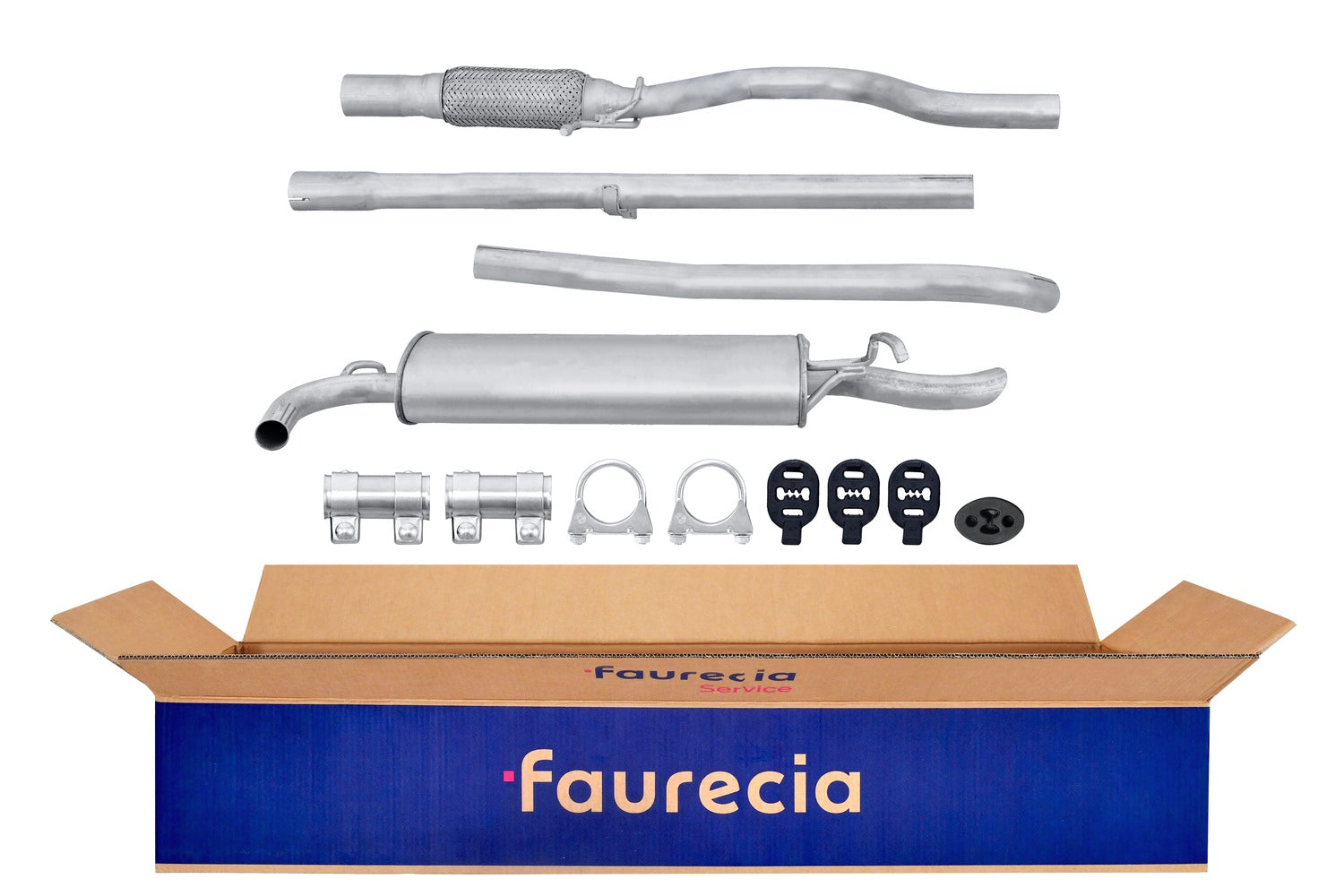 FAURECIA 8LD 366 029-391 Rear Muffler - Easy2Fit« Kit - fits FIAT IDEA ...