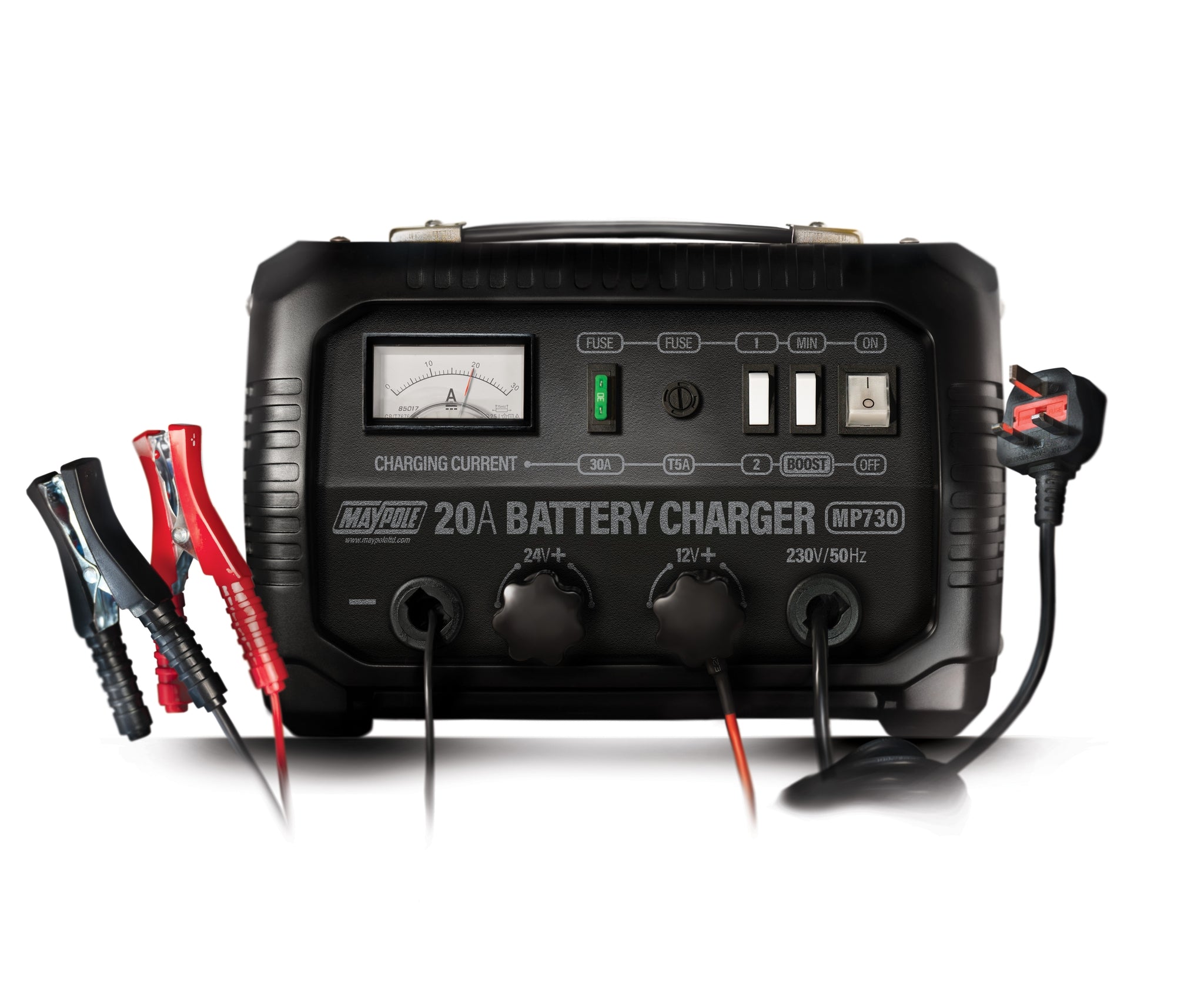 Maypole 20A 12/24V Metal Cased Battery Charger - MP730| Arnold Clark ...