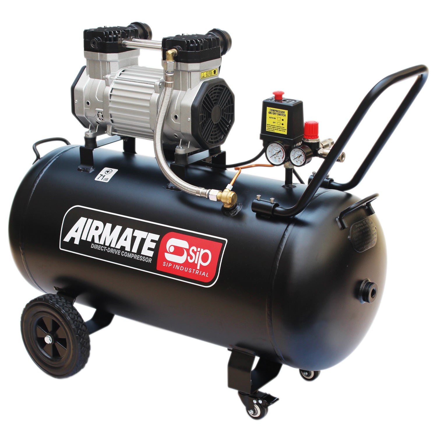 SIP DD 3hp 100ltr Low Noise Oil-Free Direct Drive Compressor | Arnold ...