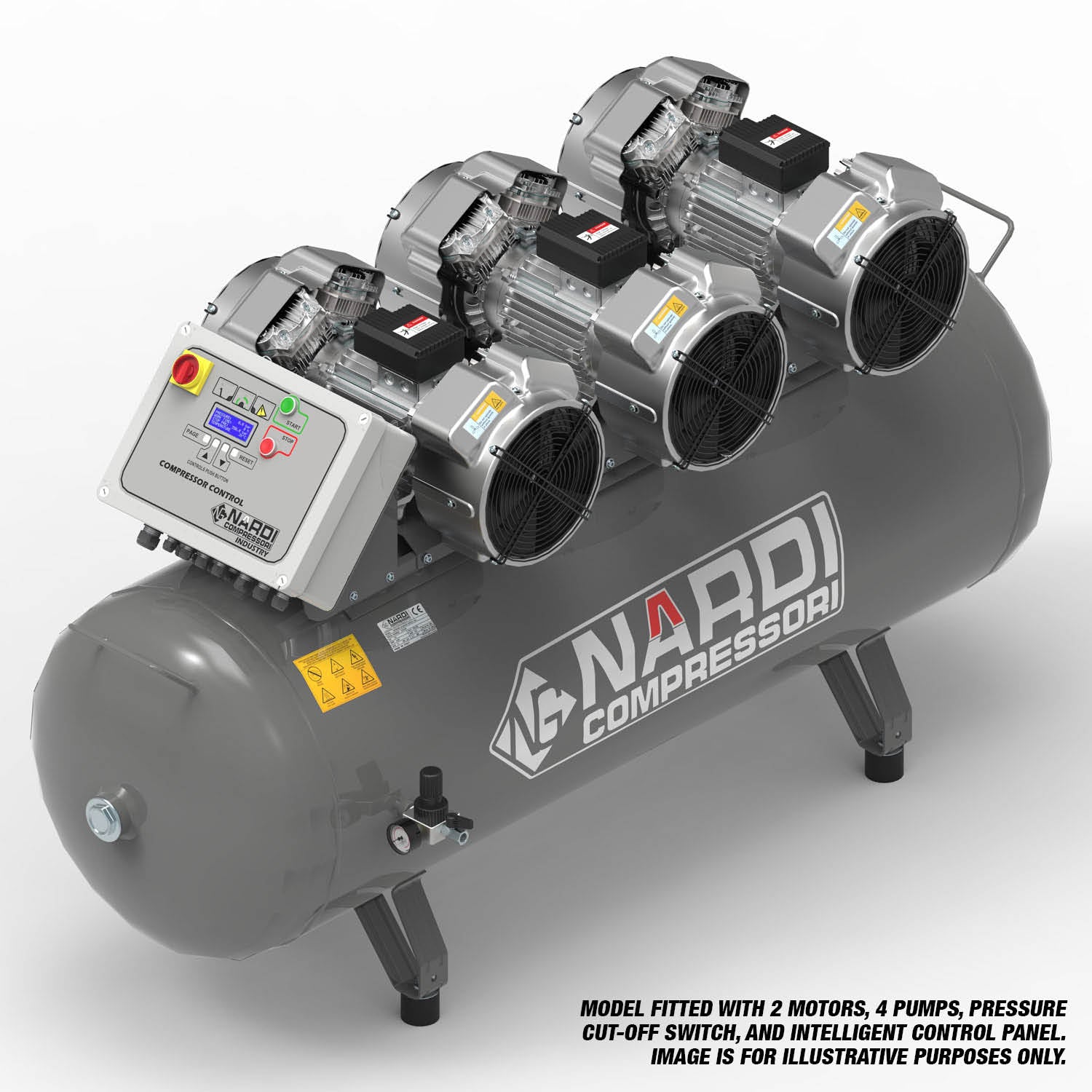 NARDI EXTREME MP 6HP 500ltr Compressor with Panel | Arnold Clark Autoparts