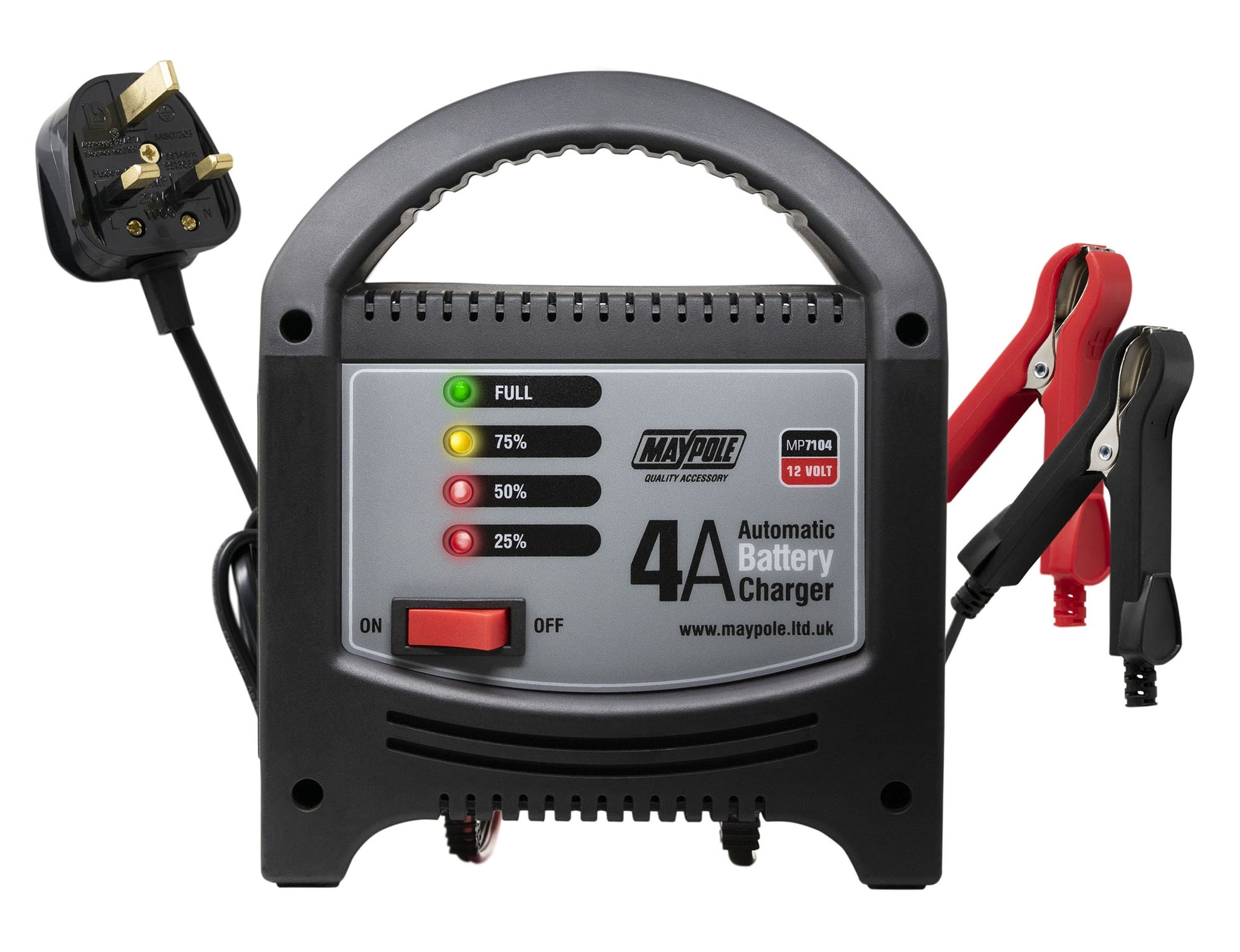 Maypole 4A 12V LED Automatic Battery Charger - MP7104 | Arnold Clark ...