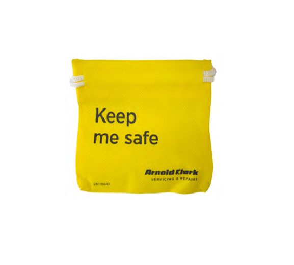 Locking Wheel Nut Bag - Yellow| Free Delivery On Orders over £55
