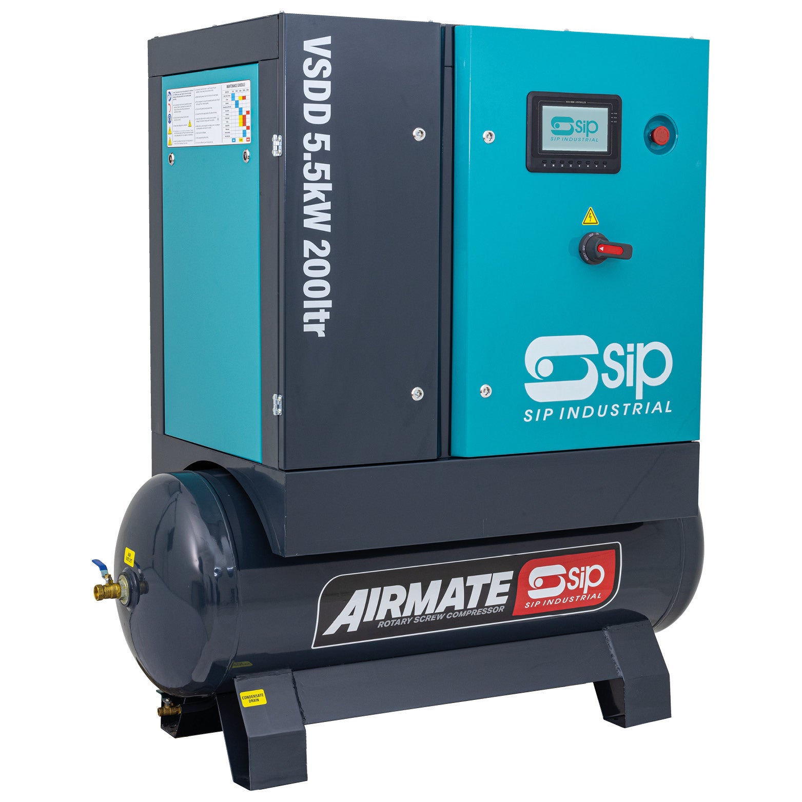 SIP VSDD 5.5kW 10bar 200ltr 400v Rotary Screw Compressor | Arnold Clark ...
