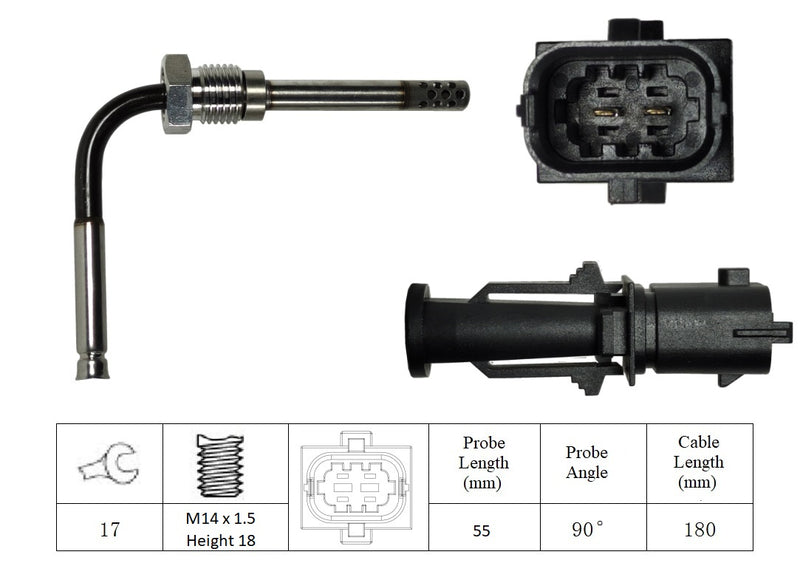 Lucas Exhaust Gas Temperature Sensor - LGS7097 | Arnold Clark Autoparts