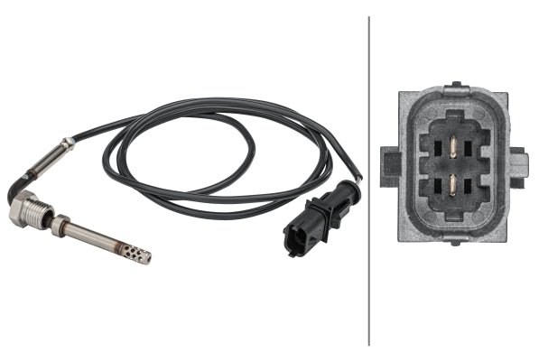 "HELLA 6PT 358 181-501 Sensor, exhaust gas temperature - 2-pin ...