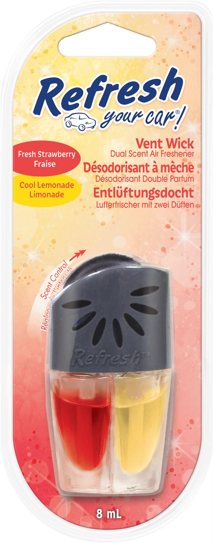 Refresh Your Car 301410800 Air freshener Oil Vent Wick Fresh Strawberry ...